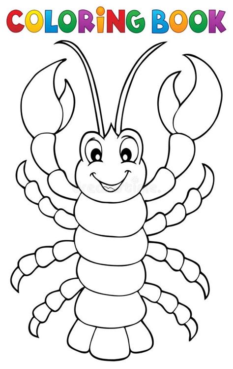 Livro Para Colorir Da Lagosta Para O Vetor Dos Adultos Ilustra O Do