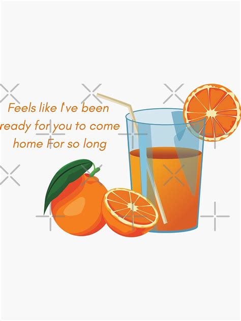 Orange Juice Sticker For Sale By Goblinbabe Redbubble