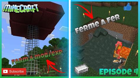 Jai construit une Ferme à Fer et une Ferme à Mob Exp dans ma Survie