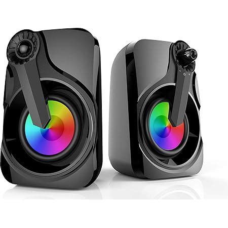 Marboo Altavoces De Ordenador Con Barra De Sonido USB Con Luz LED