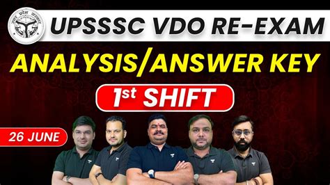 UPSSSC VDO RE EXAM ANALYSIS 2023 26 JUNE 1ST SHIFT UPSSSC VDO PAPER