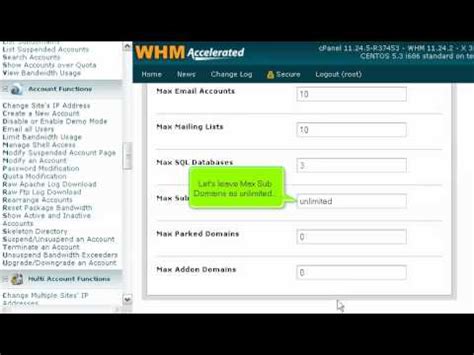 How To Create A New Cpanel Account In Whm Planethippo Youtube