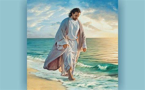 Jesús caminar cristo mar Fondo de pantalla HD SmartResize