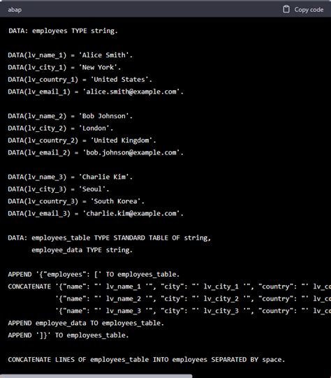leverage chatgpt in sap abap to speed up development insidesap