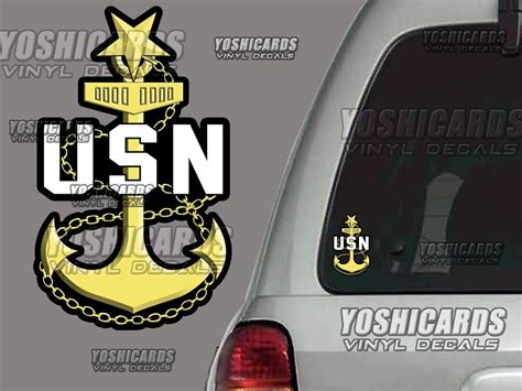 USN Navy E 8 Senior Chief Petty Officer Anchor MCPO Inspired Car Laptop