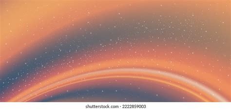 Milky Way Orange Lightstars Shining Comet Stock Vector Royalty Free
