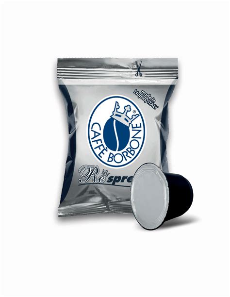 50 capsule Respresso compatibili Nespresso Caffè Borbone miscela nera
