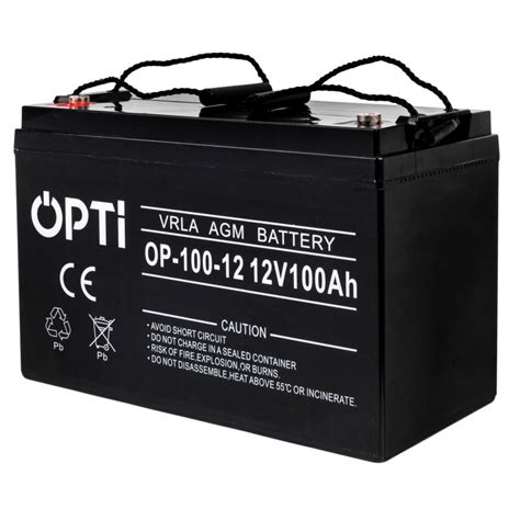 Akumulatory żelowe AKUMULATOR AGM OPTI 12V 100Ah VRLA BEZOBSŁUGOWY