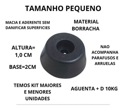 P Pezinho De Borracha Pequeno P Caixa Som Batente Kit Un