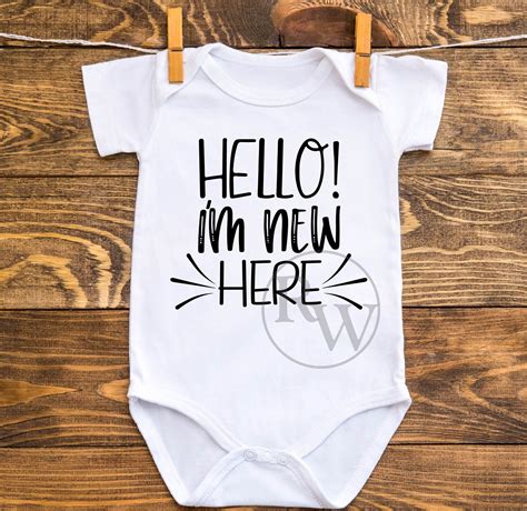 Hello I M New Here Svg Baby Onsie New Addition Etsy
