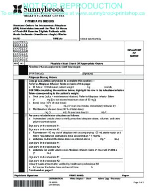 Fillable Online 10 111 5240 Ischemic Stroke Orders Initial 24 Hours