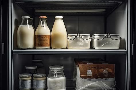Premium AI Image Glass Containers With Homemade Dairy Products In The