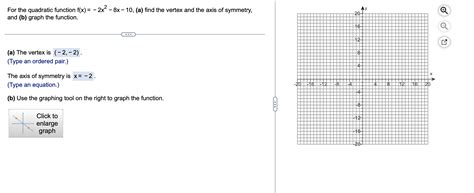 solved for the quadratic function f x −2x2−8x−10 a find