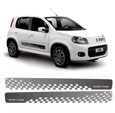 Kit Faixas Adesivos Fiat Uno Sporting Primeira Linha