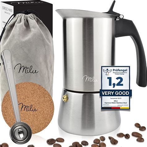Milu cafetière Italienne Induction 2 4 6 9 Tasses Cafetière Moka
