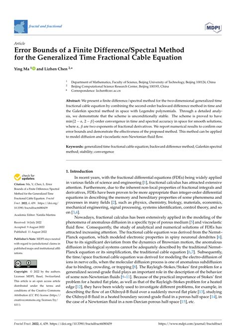 pdf error bounds of a finite difference spectral method for the generalized time fractional