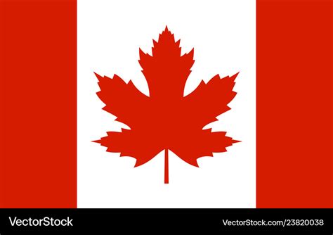 Canada Flag With Real Red Maple Leaf Royalty Free Vector
