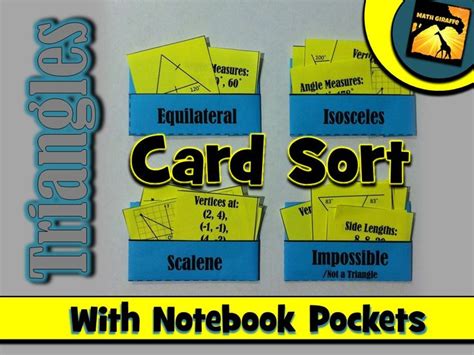 triangles card sort sorting cards teaching geometry middle school math