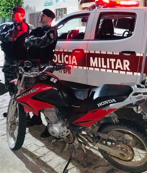 Polícia Militar apreende moto adulterada em São João do Tigre O Pipoco