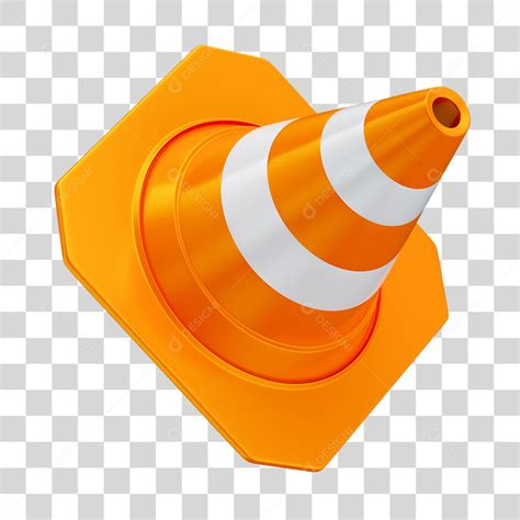 Cone Sinalização Elemento 3D PNG Transparente download Designi