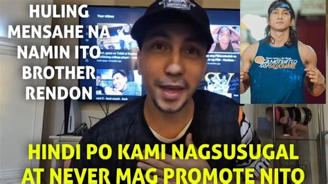 Huling Mensahe Ng Pbamotoclub Kay Rendon Labador Youtube