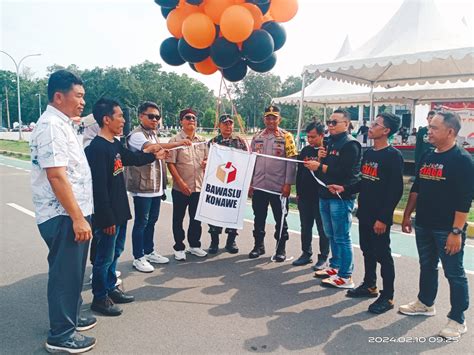 Siap Awasi Pemungutan Suara 2024 Bawaslu Konawe Gelar Apel Siaga