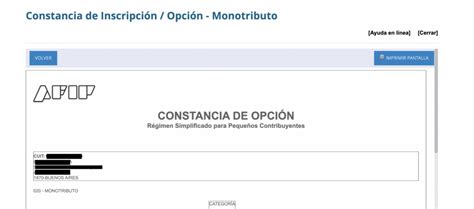 Comprobante De Afip Monotributo Image To U