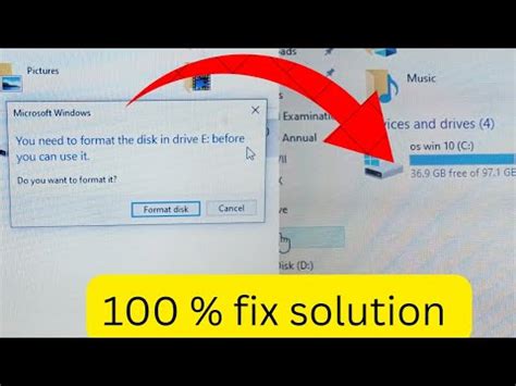 You Need To Format The Disk Format The Disk In Drive Before You Can
