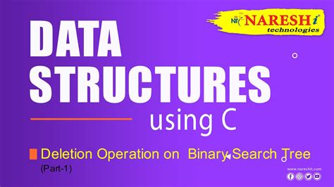 Deletion Operation On Binary Search Tree Part 1 Data Structures