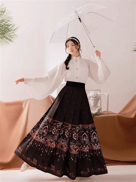 Stand Collar Shirt Collar Blouse Brown Pleated Skirt Pleated Skirts