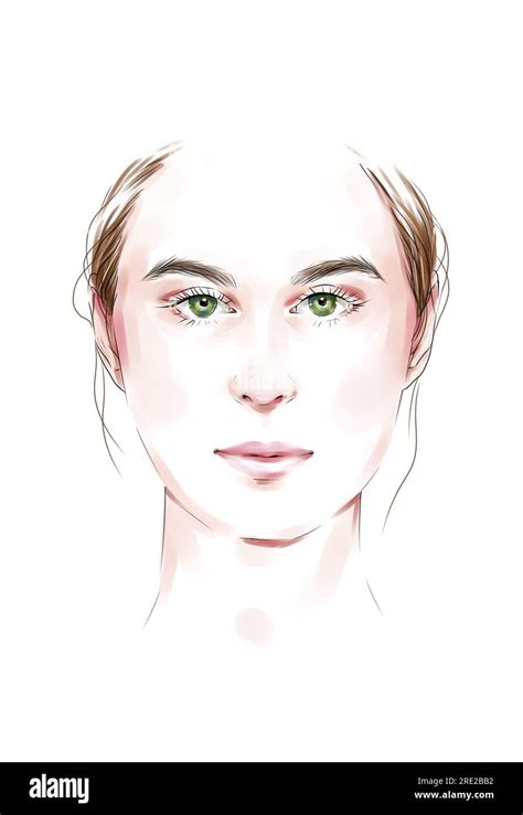 Makeup Chart Style Guide Various Face Look Types Template Infographic
