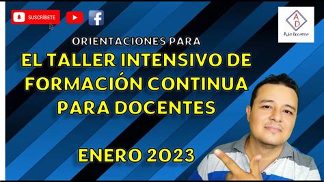 Taller Intensivo De Formacion Docente Enero Youtube