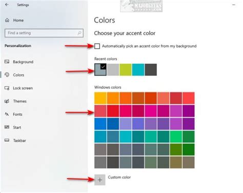 How To Show Or Change Color On Title Bars And Borders In Windows 10