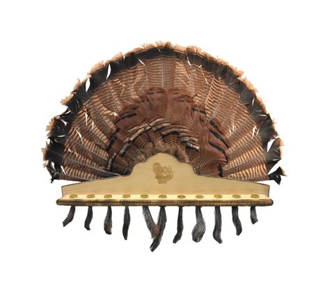 Turkey Beard Plaque With Fan Mount Engraved Hardwood Whitetail