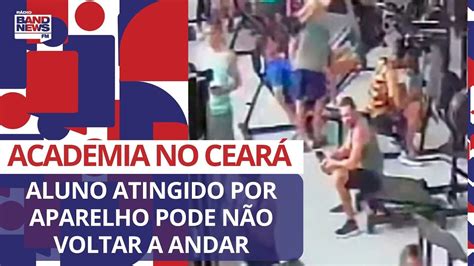 Aluno atingido por aparelho em academia no Ceará pode não voltar a