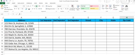 how to format addresses in excel spreadcheaters