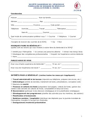 Fillable Online Fillable Online Formulaire De Demande De Bnvolat Sla
