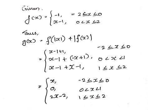 if f x be defined on [ 2 2] and is given by f x 1 2