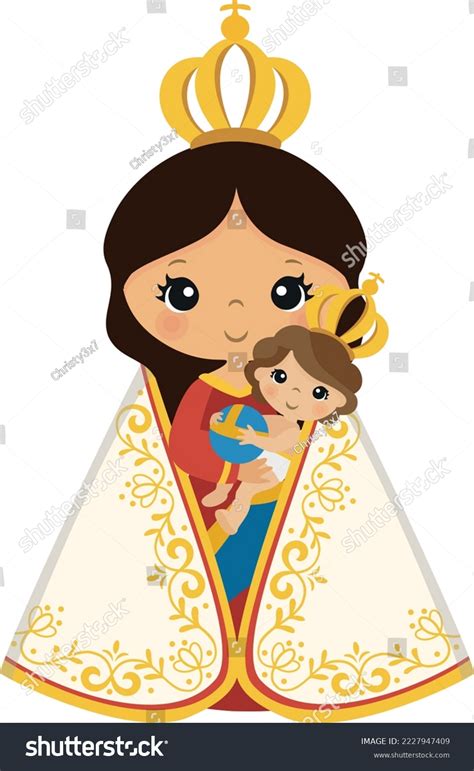 Illustration Of Our Lady Of Nazareth Virgin Of Royalty Free Stock