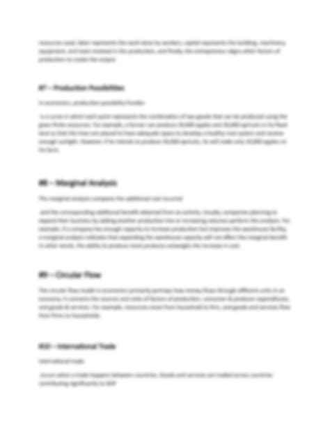 SOLUTION Basic Economic Concepts Studypool
