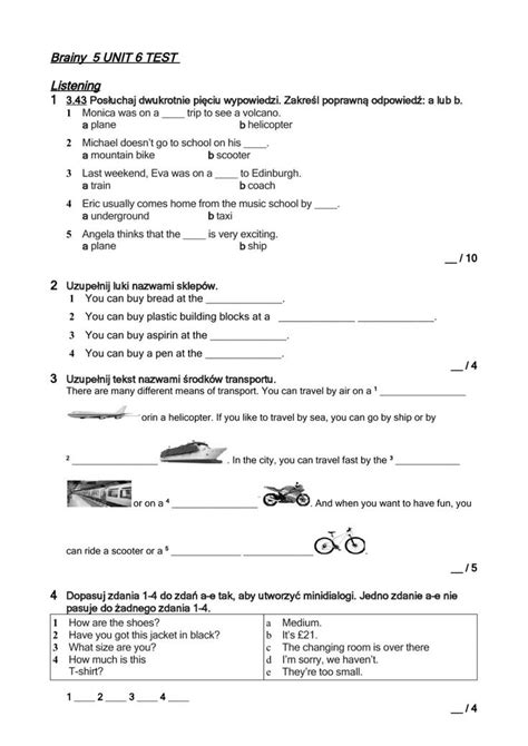 The Worksheet For An English Language Test Is Shown In Black And White