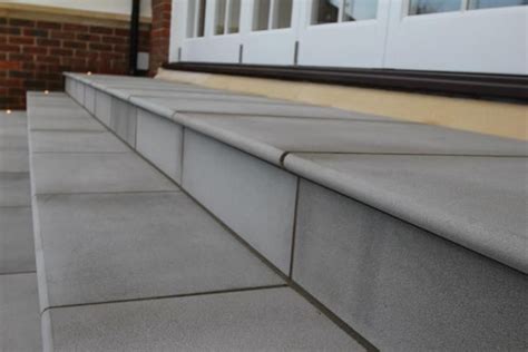 Contemporary Grey Smooth Sandstone Bullnose Step