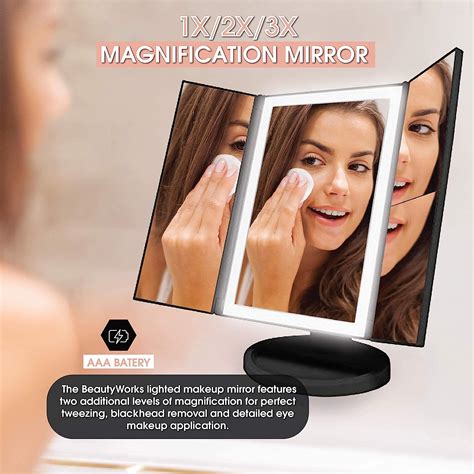 Beautyworks Espejo Retroiluminado Para Maquillaje Luces Led Control