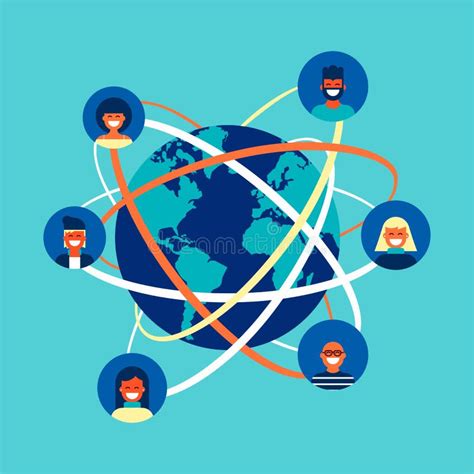 Concepto Social Del Equipo De La Gente De La Red De Internet Global