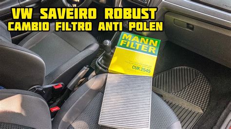 VW Saveiro Robust Cambio De Filtro De Cabina YouTube
