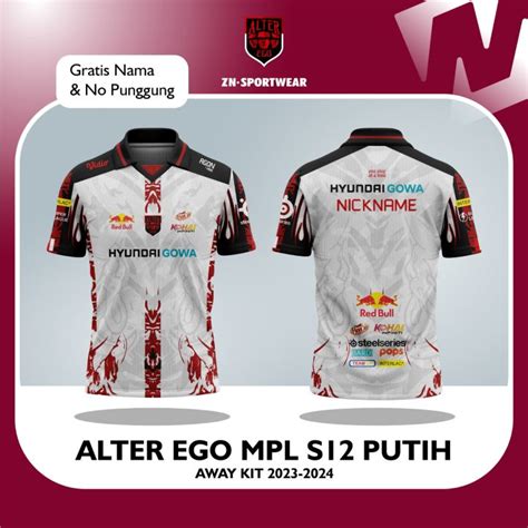 Baju Jersey Alter Ego MPL S 12 Putih Away Terbaru 2023 ESport Game