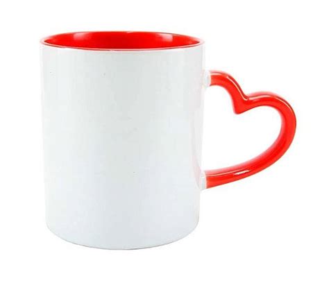 Caneca De Ceramica Interior e Alça Coração Unica Brasil