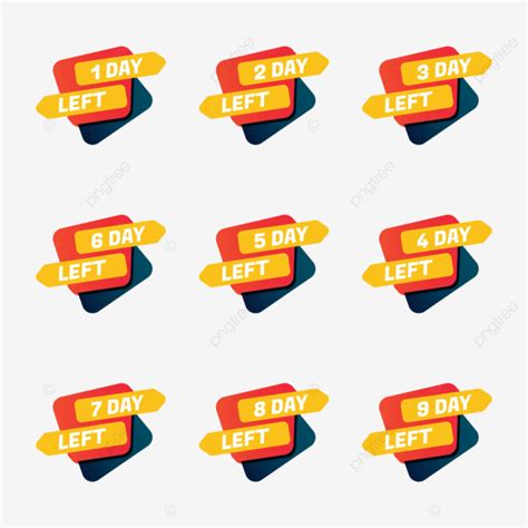 Number Of Days Left Sign Promotional Banner Vector Hd Day Left Label