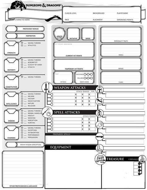 Printable Dnd Character Sheet