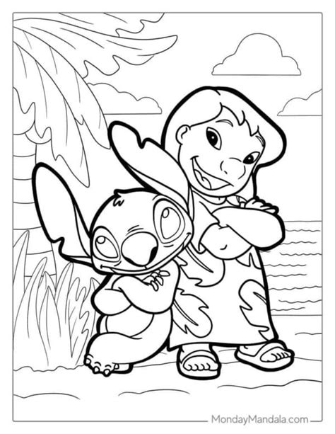 50 desenhos fofos do Stitch para colorir grátis 2024 Stitch